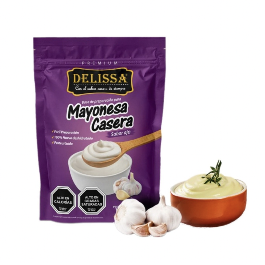 Mayonesa Casera Ajo en polvo Rinde 3.480kg. Delissa – Agro Newen