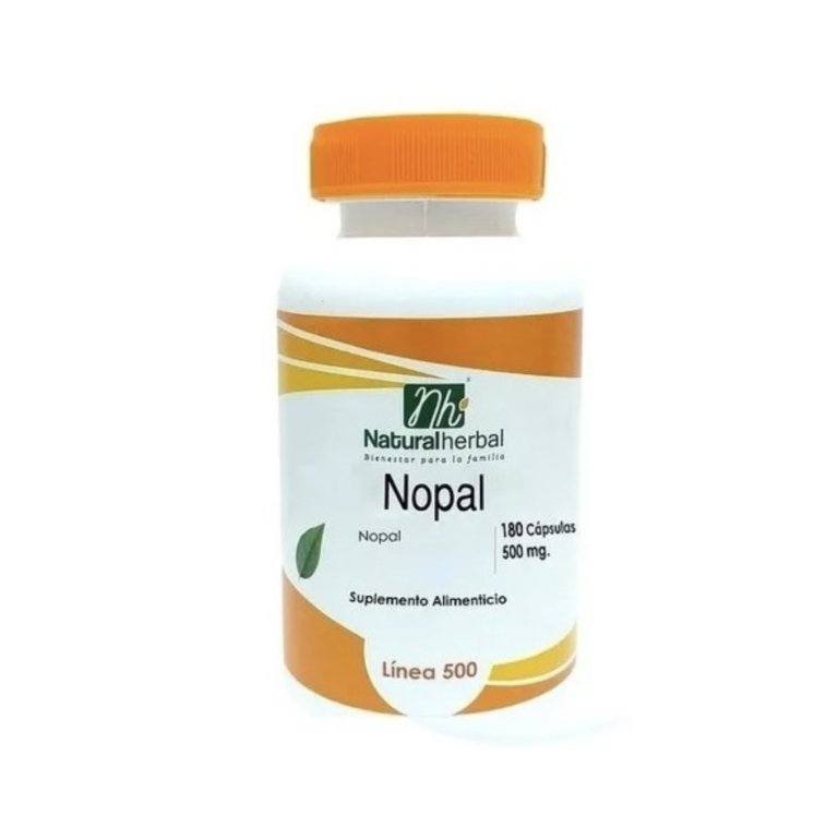 Nopal 180 Cápsulas 500mg. Suplemento Alimenticio Natural Herbal – Agro ...