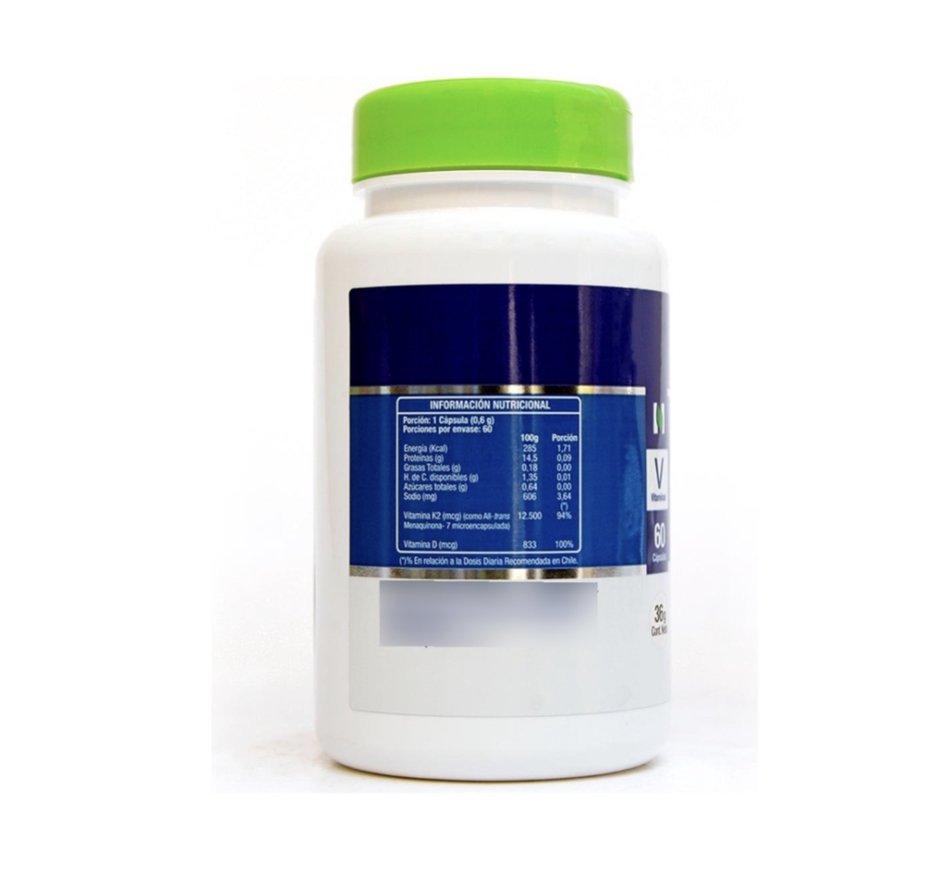 Vitamina K2 75mcg. 60 Cápsulas Nutra Pharm – Agro Newen