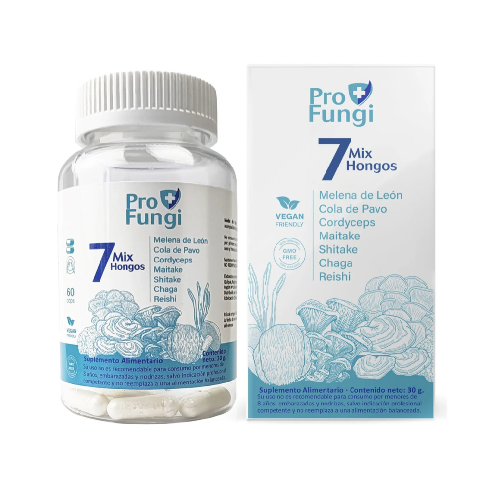 Pro Fungi Mix de 7 Hongos 60 Cápsulas Veganas Bio Swiss – Agro Newen
